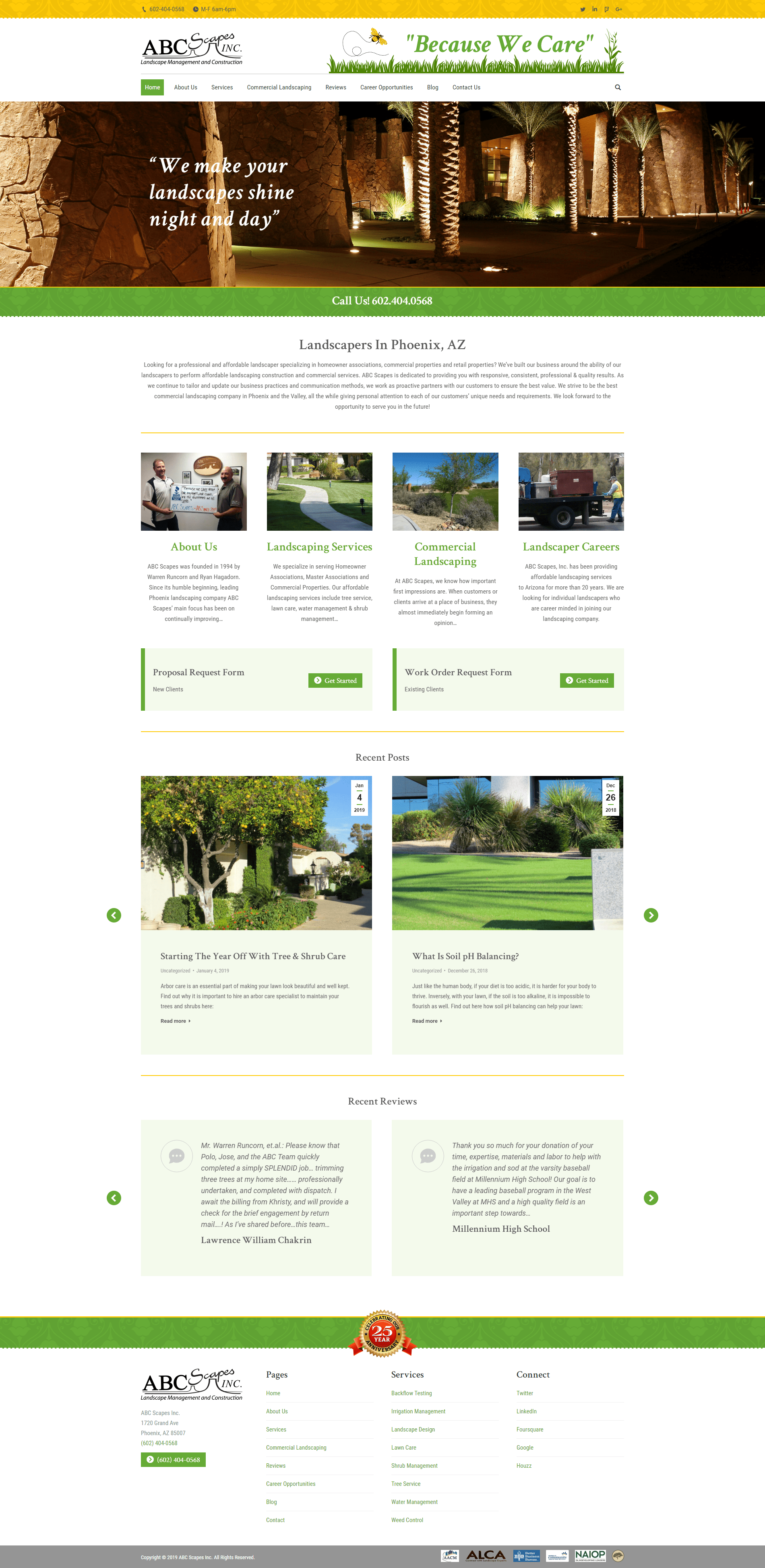 Web Design and Development Portfolio - ABC Scapes